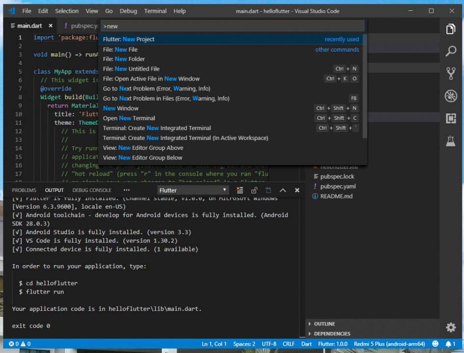 Flutter pasang dalam PC untuk pembangunan mobile apps multi-platform – FSTM KUIS